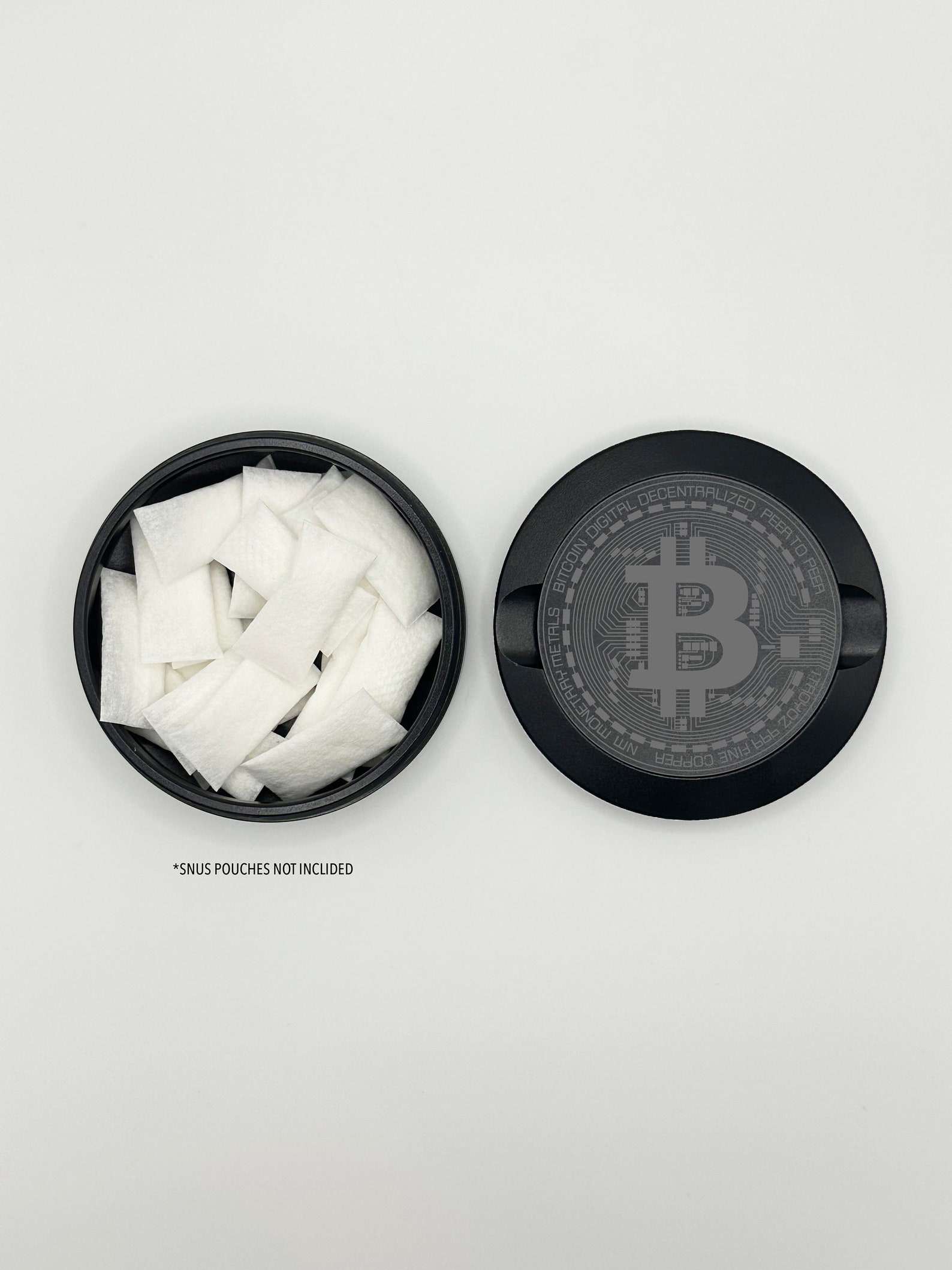 Edition 014: BITCOIN Metal Snus Can, Custom Snus Container, Tobacco Can ...
