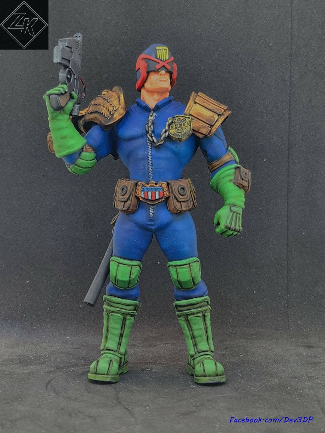 Judge Dredd 3D Printed 1:15 Scale Model. - Etsy
