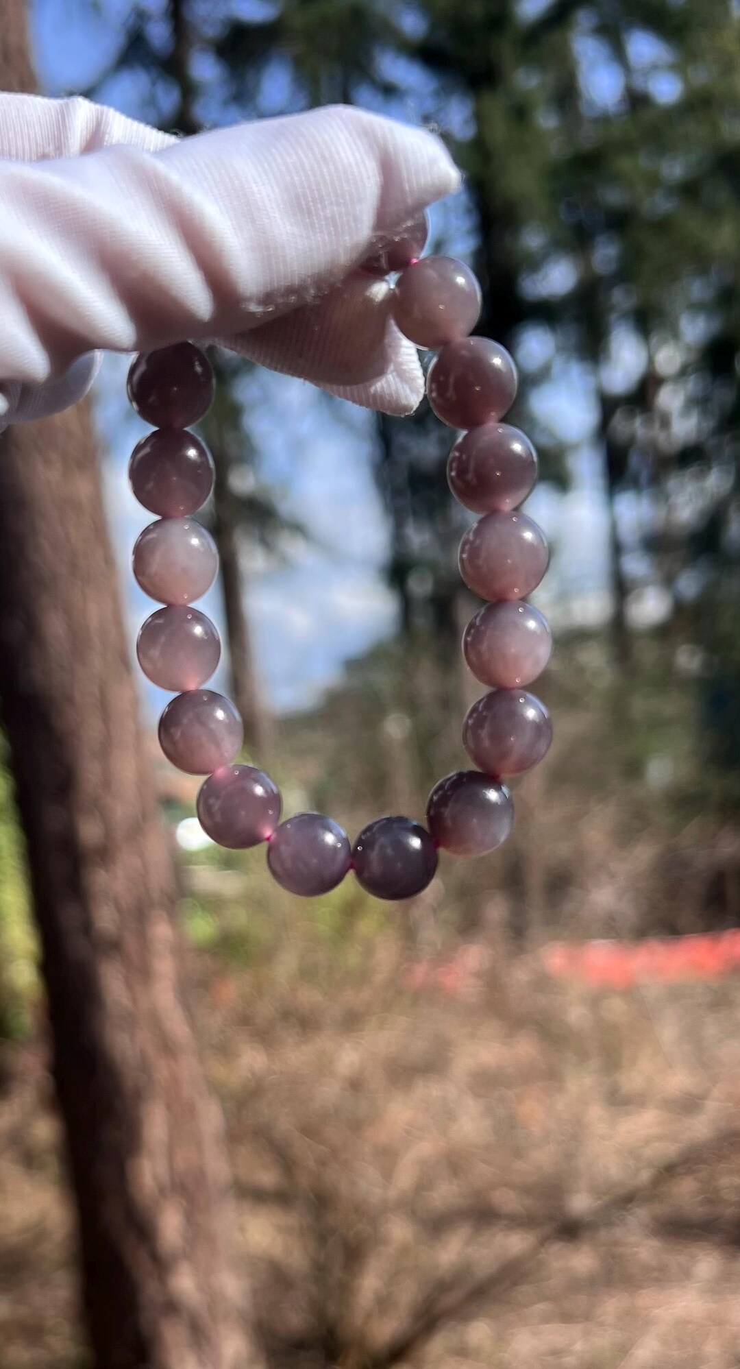 10mm Purple Nephrite Jade Bracelet: Certified Natural Gemstone #7136 - Etsy