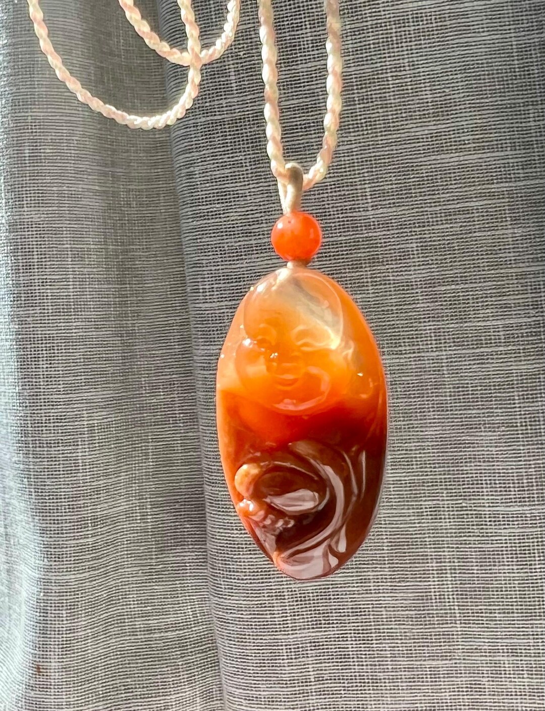 Certified Natural Red Rabbit Hair Rutilated Quartz Pendant/ Maitreya ...