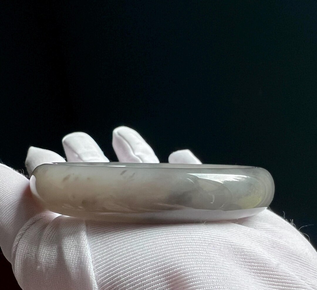 57mm Certified Natural Hetian Jade Qinghai Old Mine Purple Nephrite ...