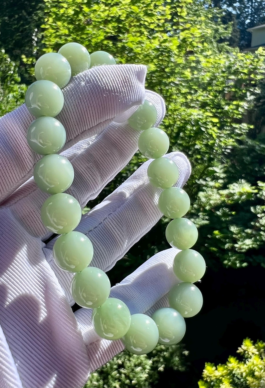 10mm Certified Natural Nephrite Green Jade/light Greenish Blue Nephrite ...