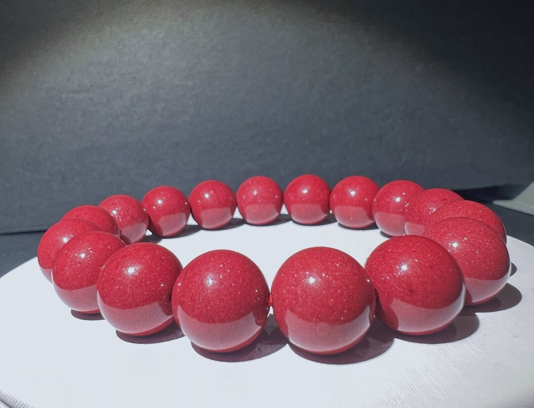 10mm/12mm Natural Raw Ore Cinnabar Purple Gold Bracelet Cinnabar Amount ...