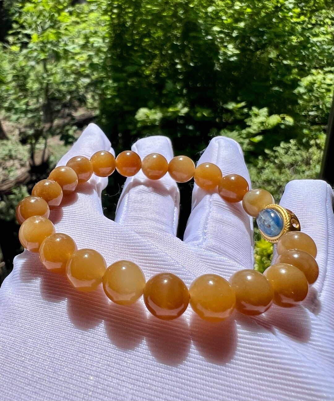 8mm Certified Natural Jade/ Brown Nephrite/ Yellow Golden Brown ...
