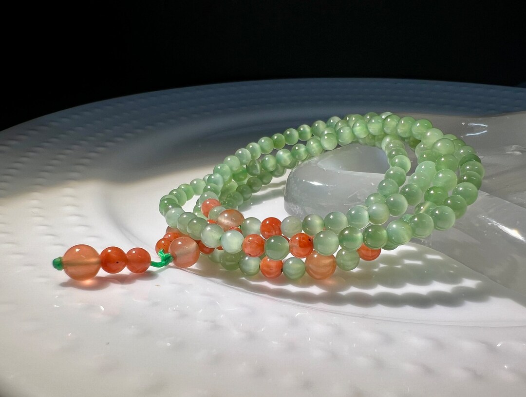 Certified Natural Siberian Icy Green Nephrite Necklace/vivid Chatoyant ...