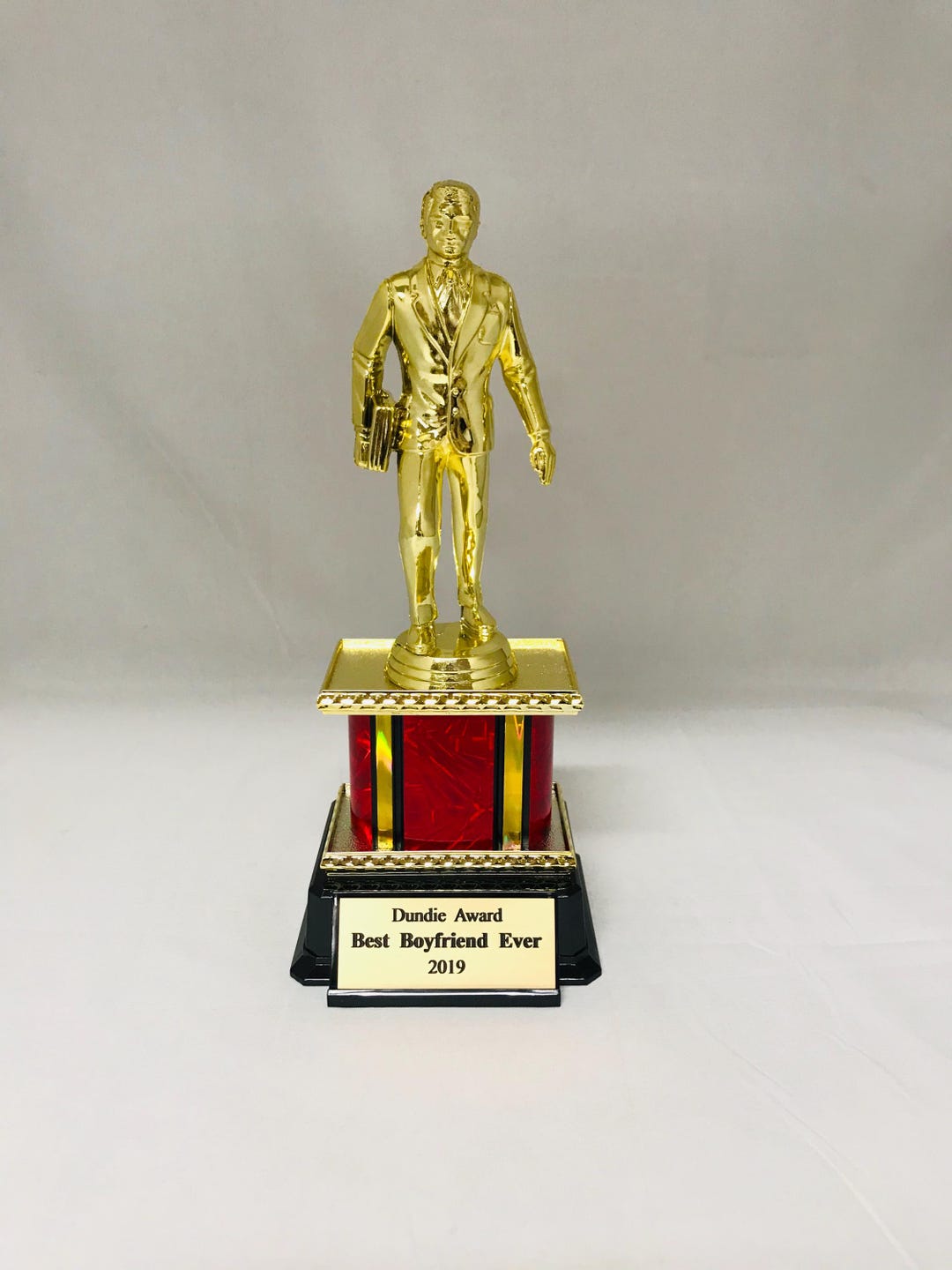 Dundie Award With Red Column Trophy the Office TV Show Trophy - Etsy