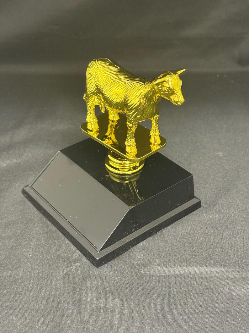 GOAT Trophy Greatest of All Time - Etsy