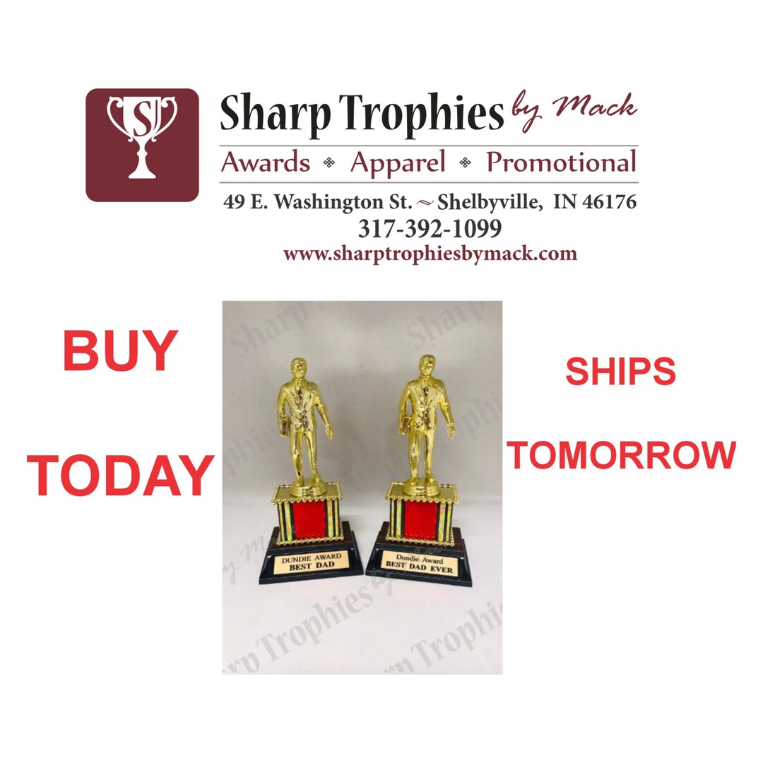 Dundie Award With Red Column Trophy the Office TV Show Trophy - Etsy