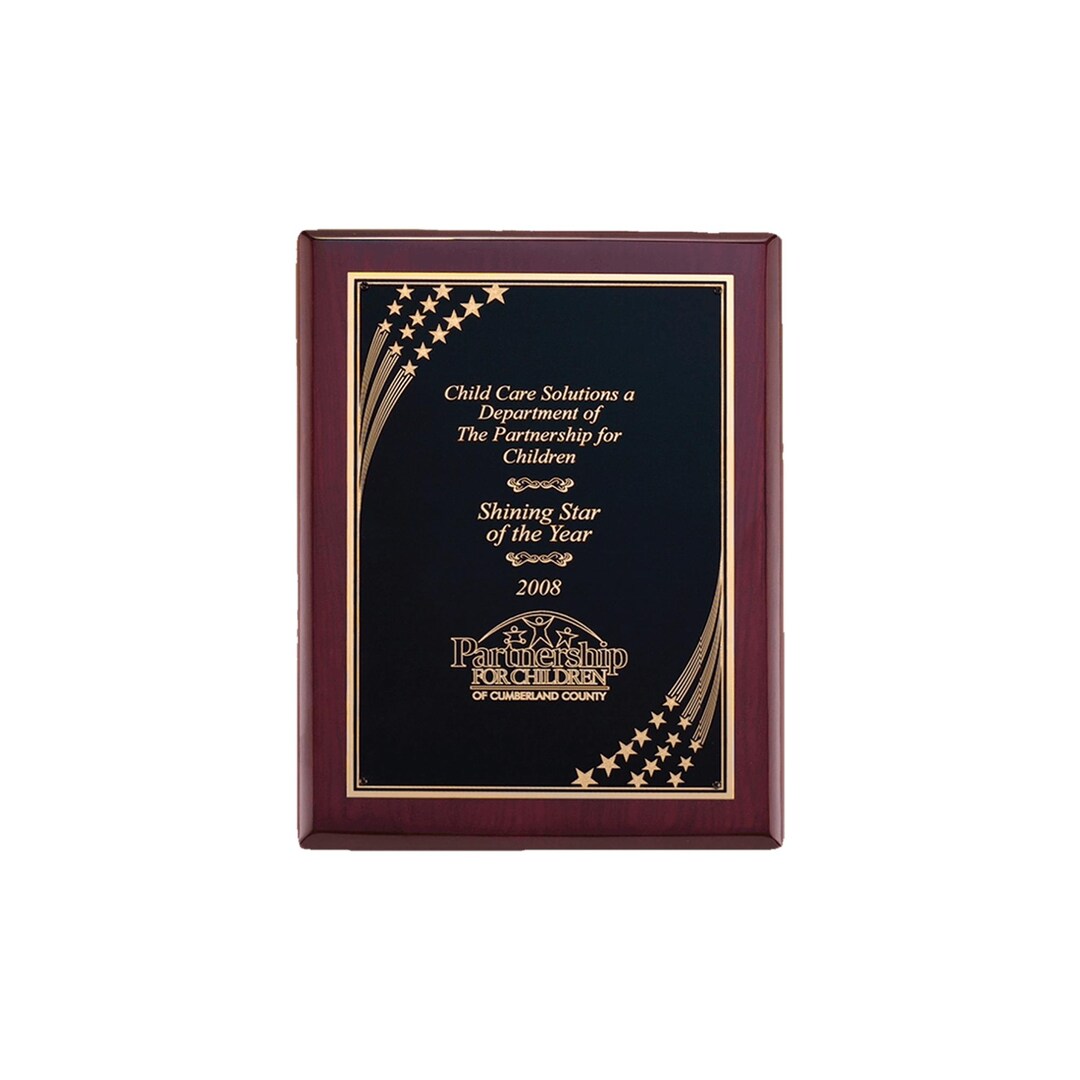 Rosewood Piano Finish Plaque, Custom Plaque, Engraved Plaque, Free ...