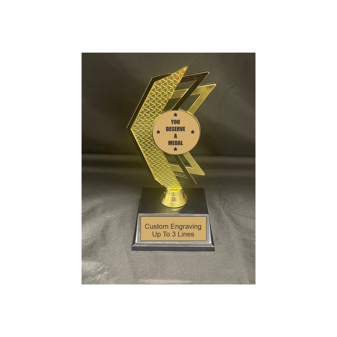 You Deserve a Medal Trophy, Sales Trophy, Employee Trophy, Custom ...