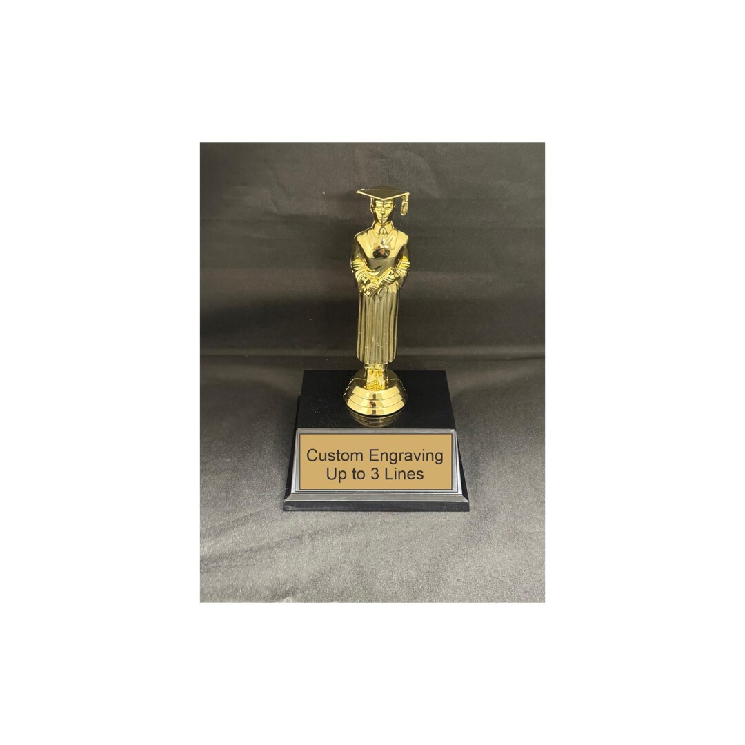 Male Graduation Trophy, Male Graduation Award, Gifts, Personalized ...