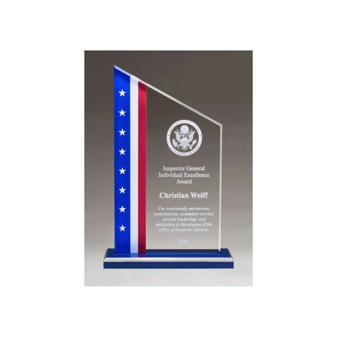 American Flag Award, Engraved Gift, Personalized Gifts, Gift for Her ...
