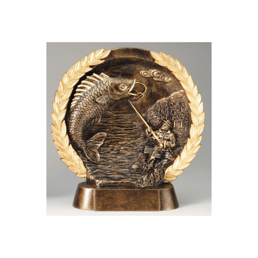 Fishing Award Trophy Resin BASS Trophy Bass Fishing Tournament Bass ...