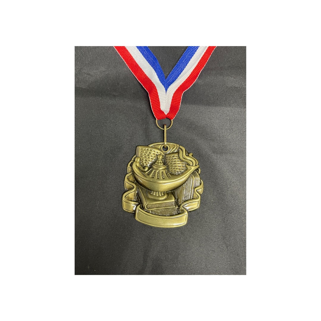 Lamp of Knowledge Medal, School Medal, Academic Medal, Kids Medal ...
