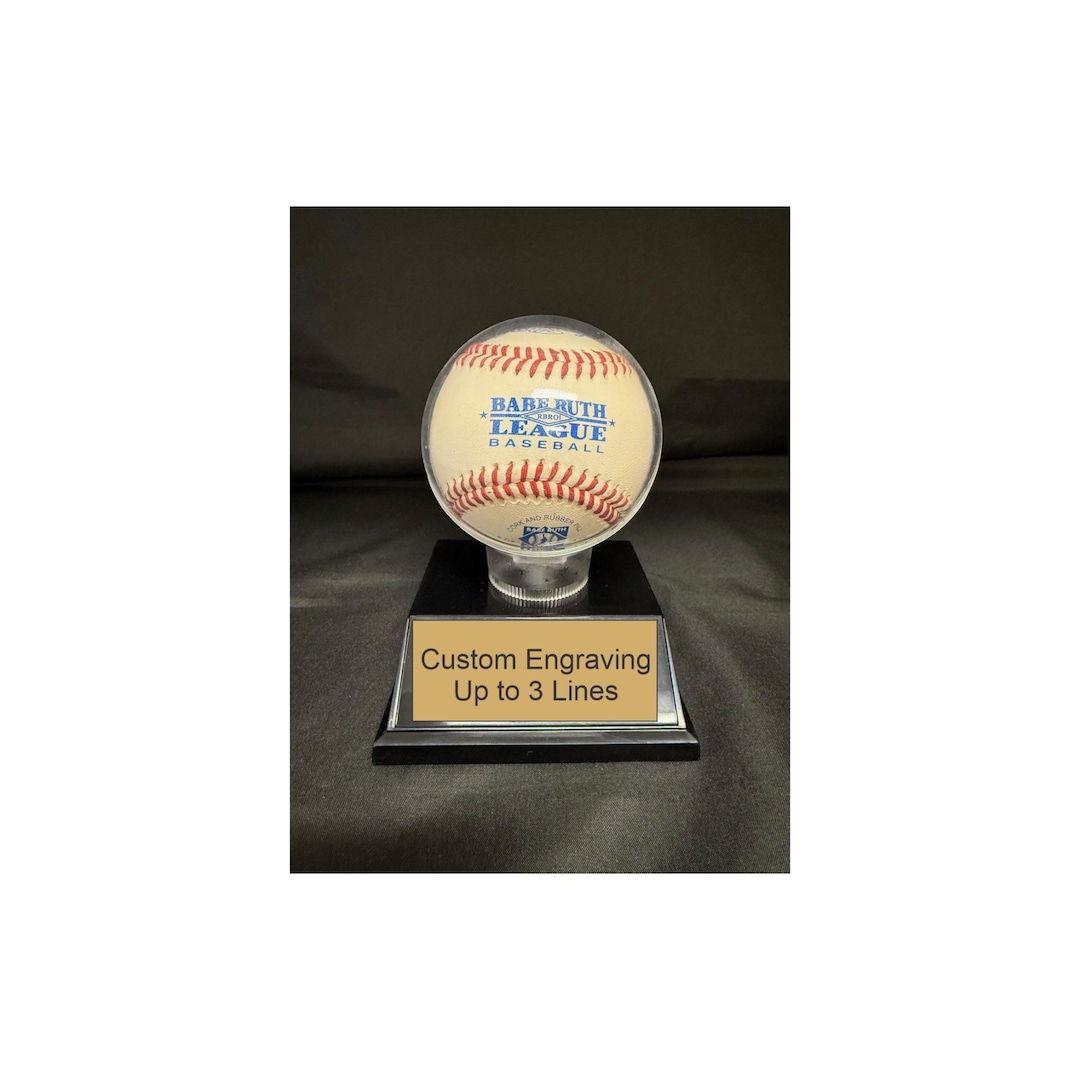 Baseball Holder Protective Display Trophy, Free Engraving, HOME RUN ...