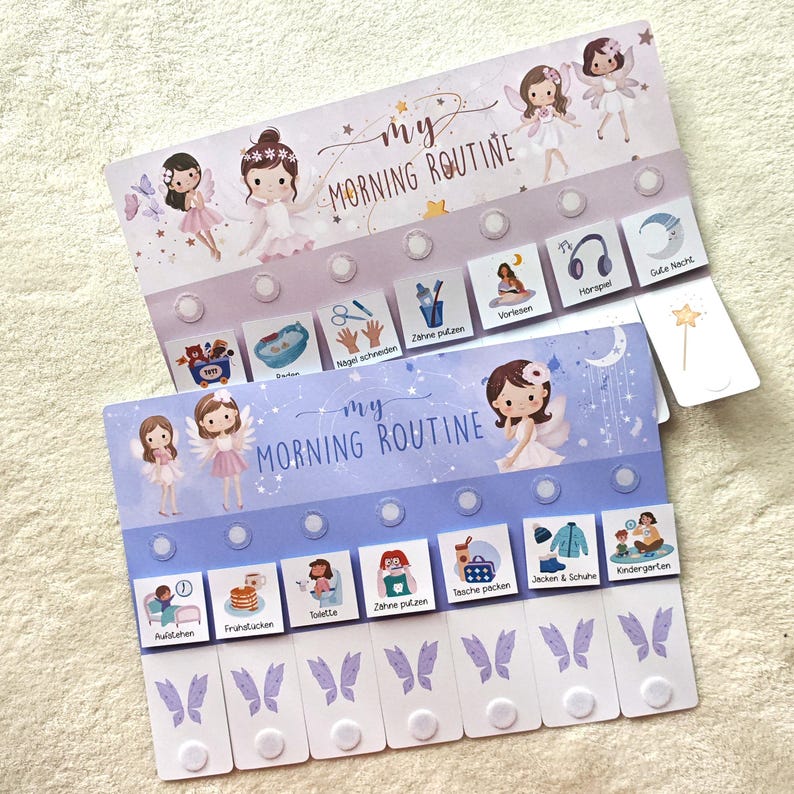 Morning and Evening Routine Flip Chart for Kids - Bedtime Routine Chart ...