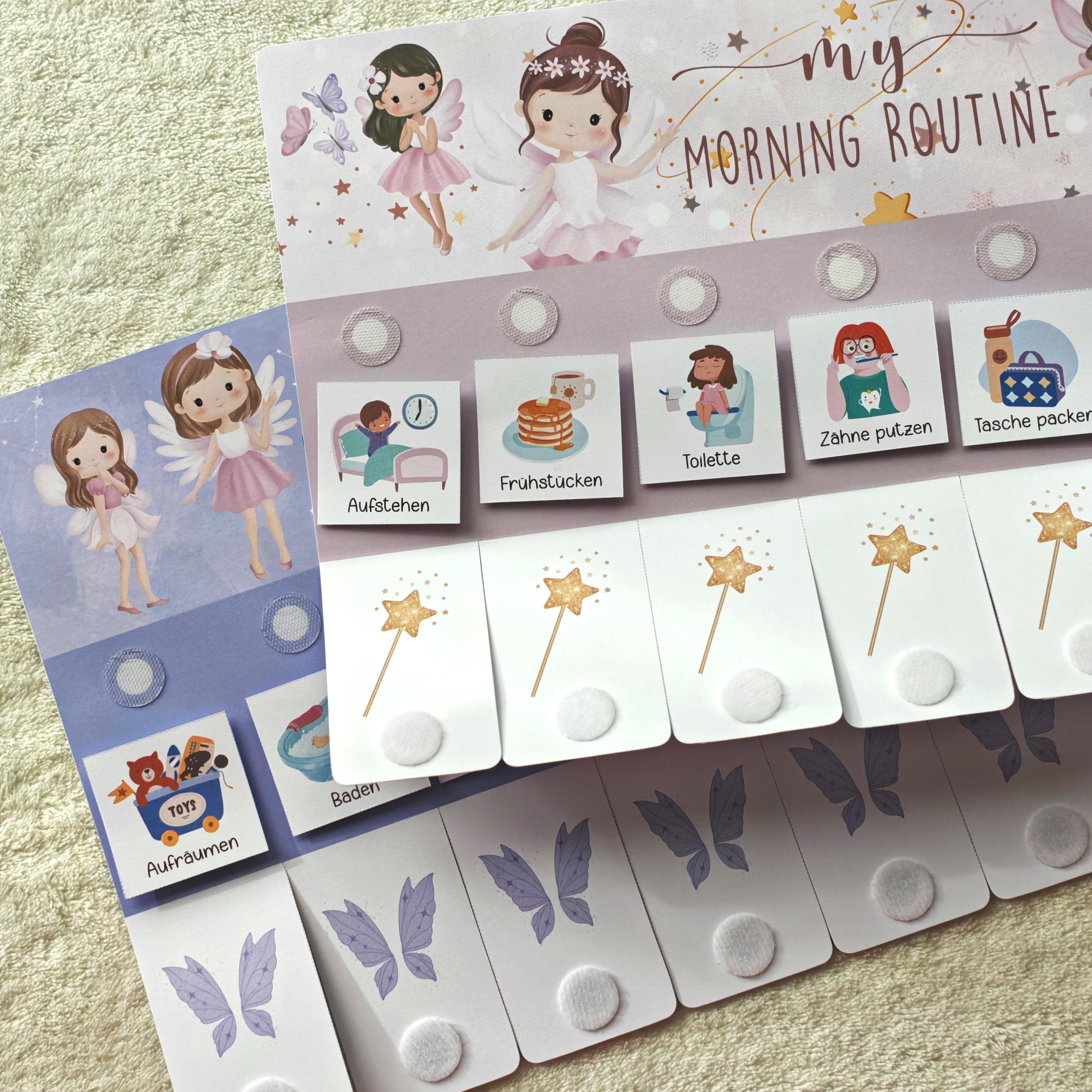 Morning and Evening Routine Flip Chart for Kids - Bedtime Routine Chart ...