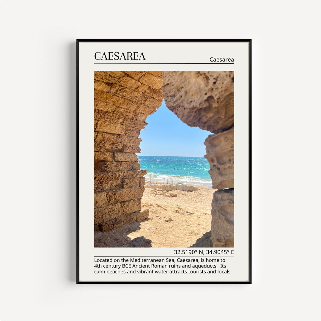 Caesarea Poster, Holy Land Poster, Digital Download Print, Travel ...