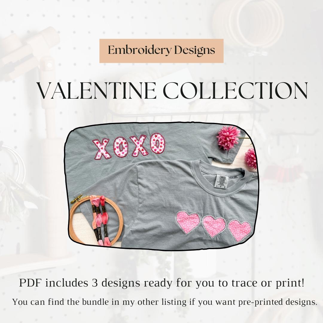 Hand Embroidery Valentine Designs PDF - Etsy