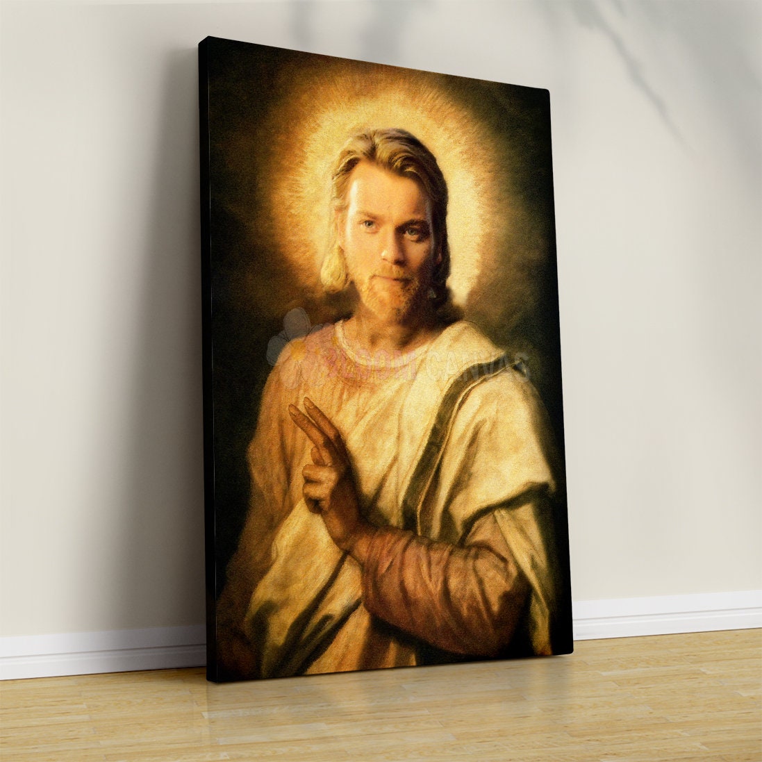 Ewan Mcgregor Jesus Oil Painting Style Poster, High Quality Print,space ...