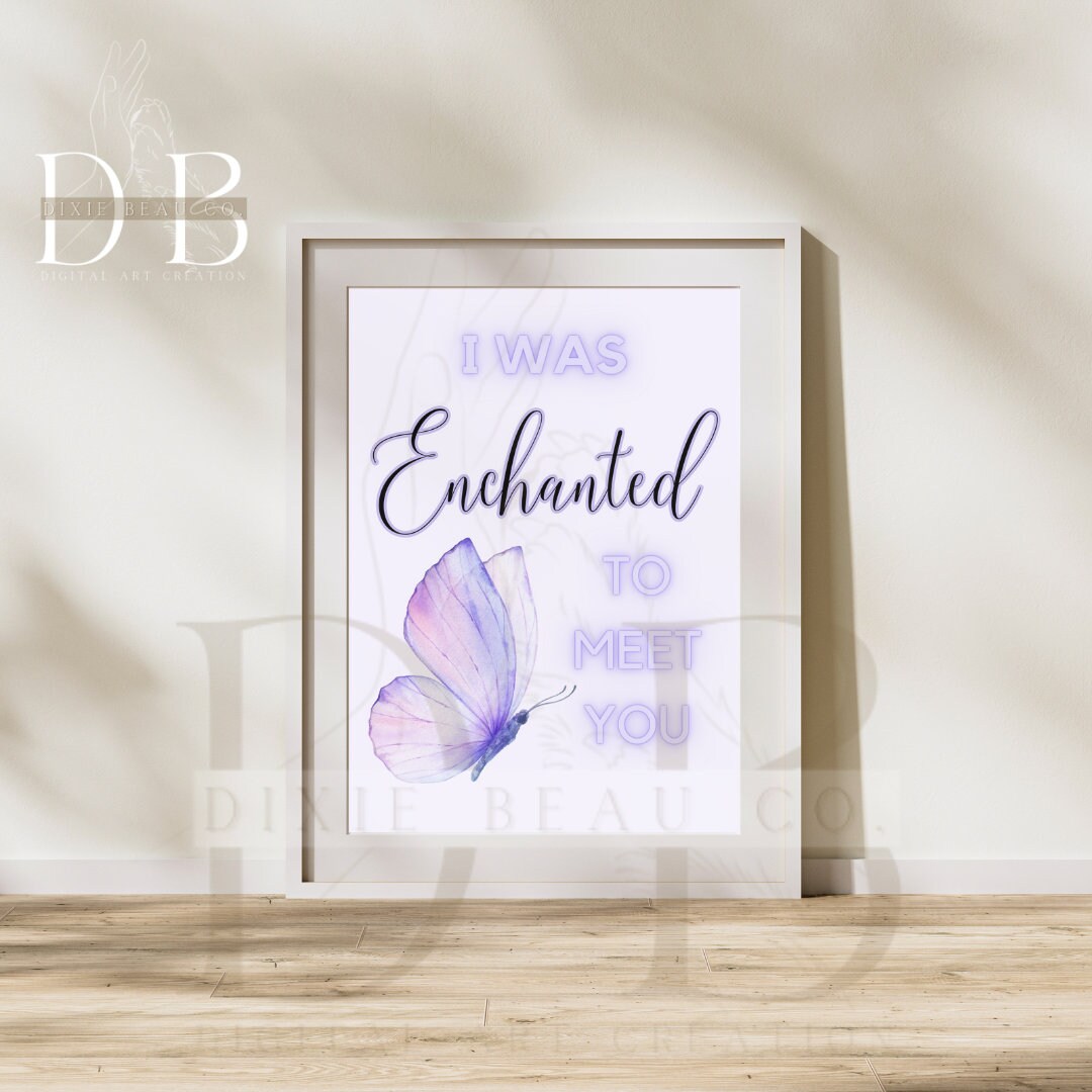 Enchanted to Meet You Print - Taylor Swift Party - Bachelorette ...