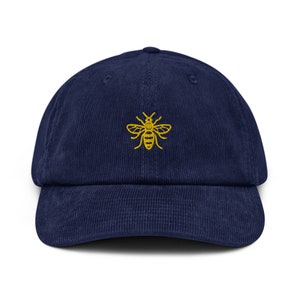Manchester Bee Corduroy Cap Embroidered Worker Bee Logo - Etsy