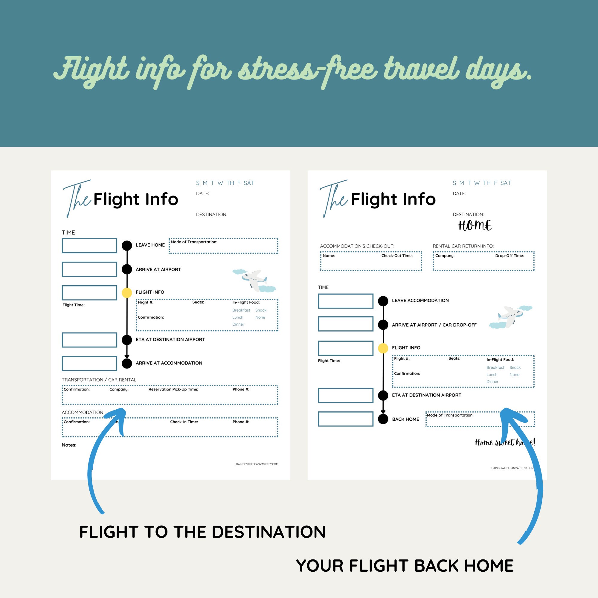 Family Travel Planner Vacation Packing Checklist Daily Schedule ...