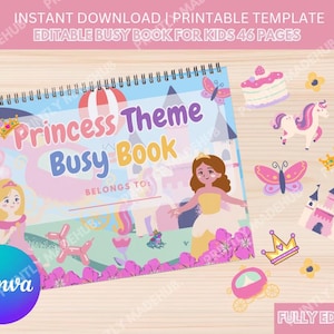 Ready-to-print Busy Book Pages: Canva Editable Templates Busy Book ...