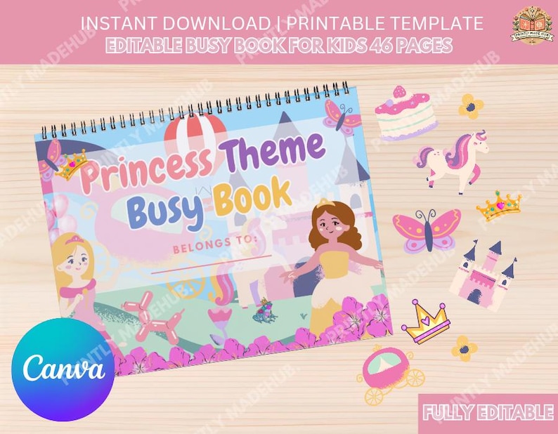 Ready-to-print Busy Book Pages: Canva Editable Templates Busy Book ...