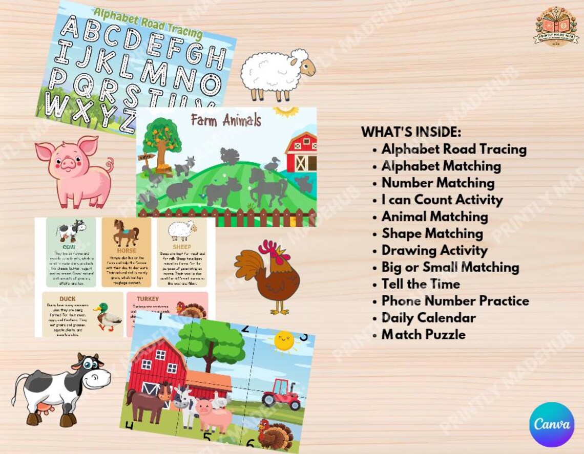 Ready-to-print Busy Book Pages: Canva Editable Templates Busy Book ...