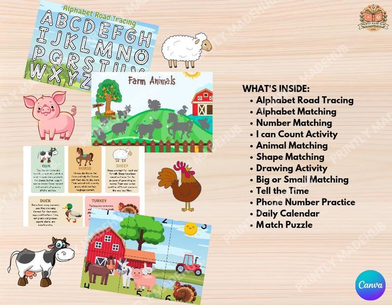 Ready-to-print Busy Book Pages: Canva Editable Templates Busy Book ...