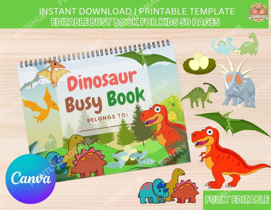 Ready-to-print Busy Book Pages: Canva Editable Templates Busy Book ...