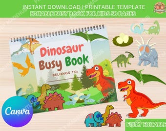 Ready-to-print Busy Book Pages: Canva Editable Templates Busy Book ...