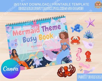 Ready-to-print Busy Book Pages: Canva Editable Templates Busy Book ...