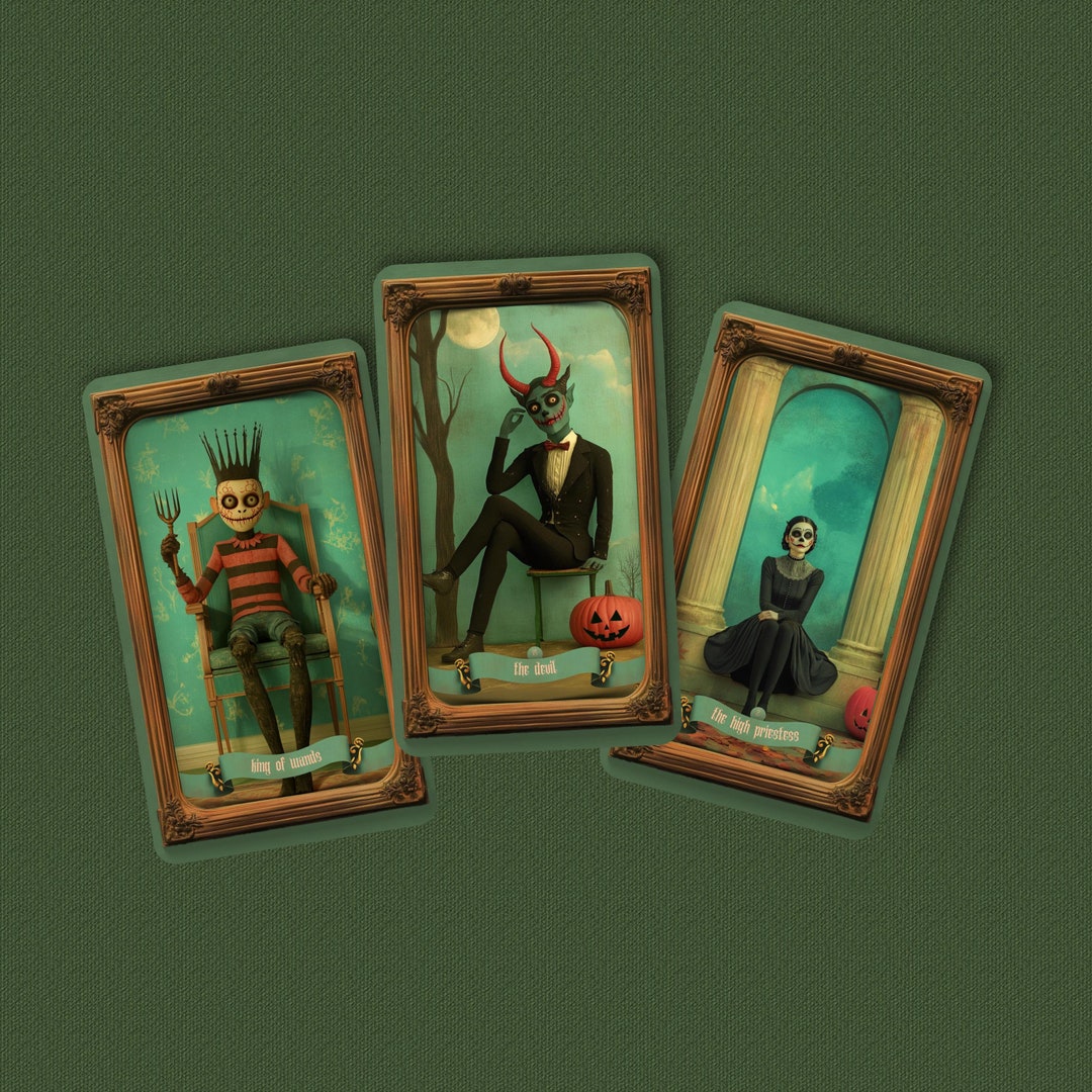 Halloween Tarot Deck, Trick or Treat Tarot Cards, Spooky Divination ...