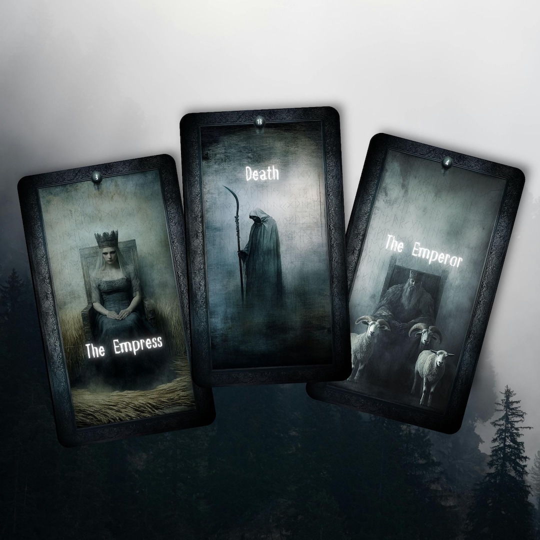 Dark Gothic Tarot Deck, Haunting Tarot Cards, Mystical Oracle Deck ...