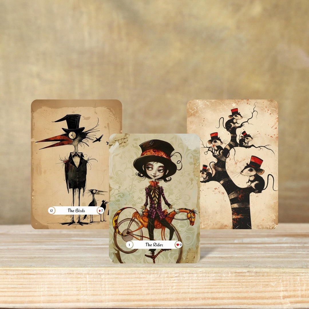 Spooky Lenormand Deck, Whimsical Oracle Cards, Wonka Oracle Deck ...