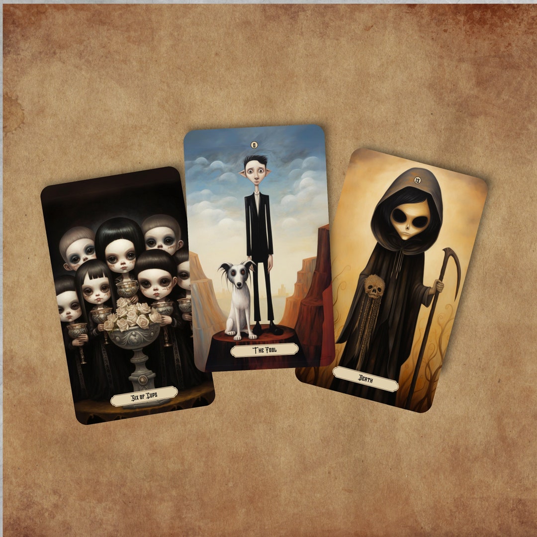Spooky Tarot Deck, Gothic Tarot Cards, Tarot With Guidebook, 78 Dark ...