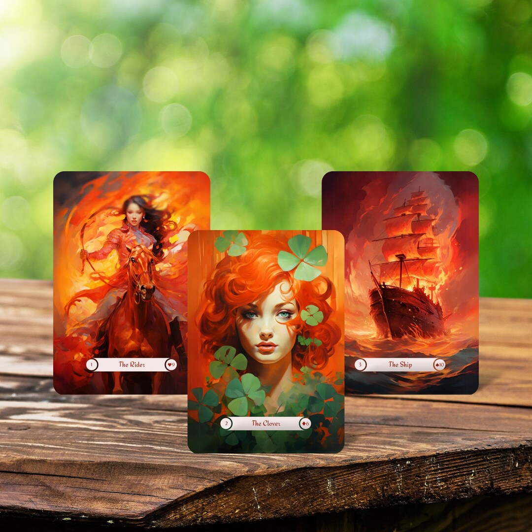 Loish Art Fiery Lenormand Deck, Vibrant Divination Cards - Etsy