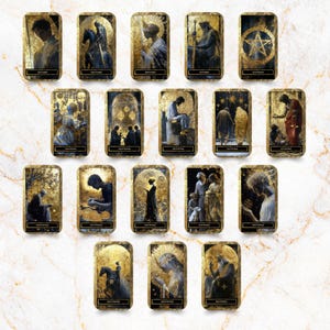 Baroque Gold Tarot Cards, Elegant Alchemy Oracle Deck, Dramatic Dark ...