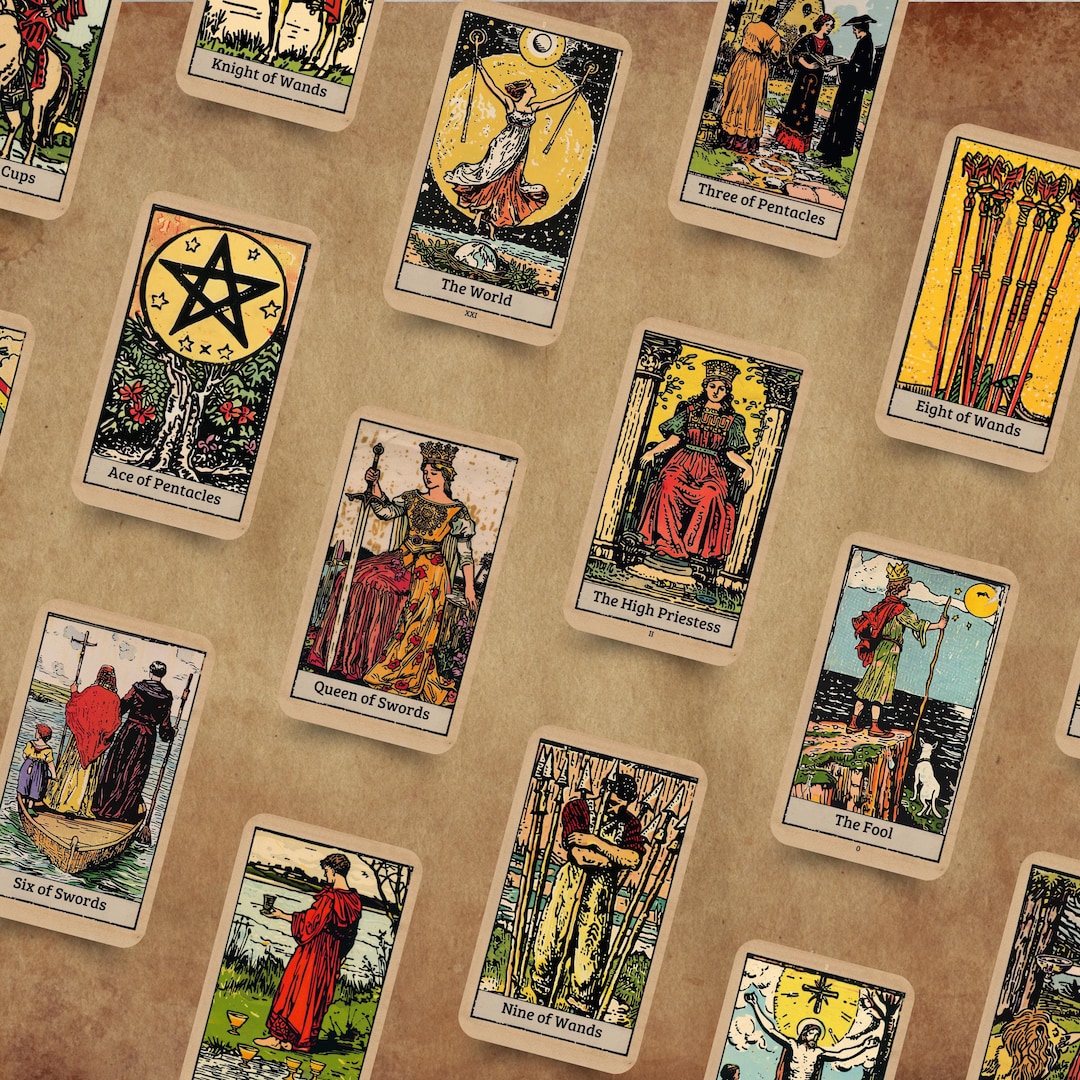 Vintage Tarot Cards, Vintage Tarot Deck, Old Tarot Deck, Old Tarot Cards, Antique Looking Tarot ...