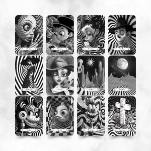 Cartoon Lenormand Deck, Rubber Hose Oracle Card, Optical Illusion ...