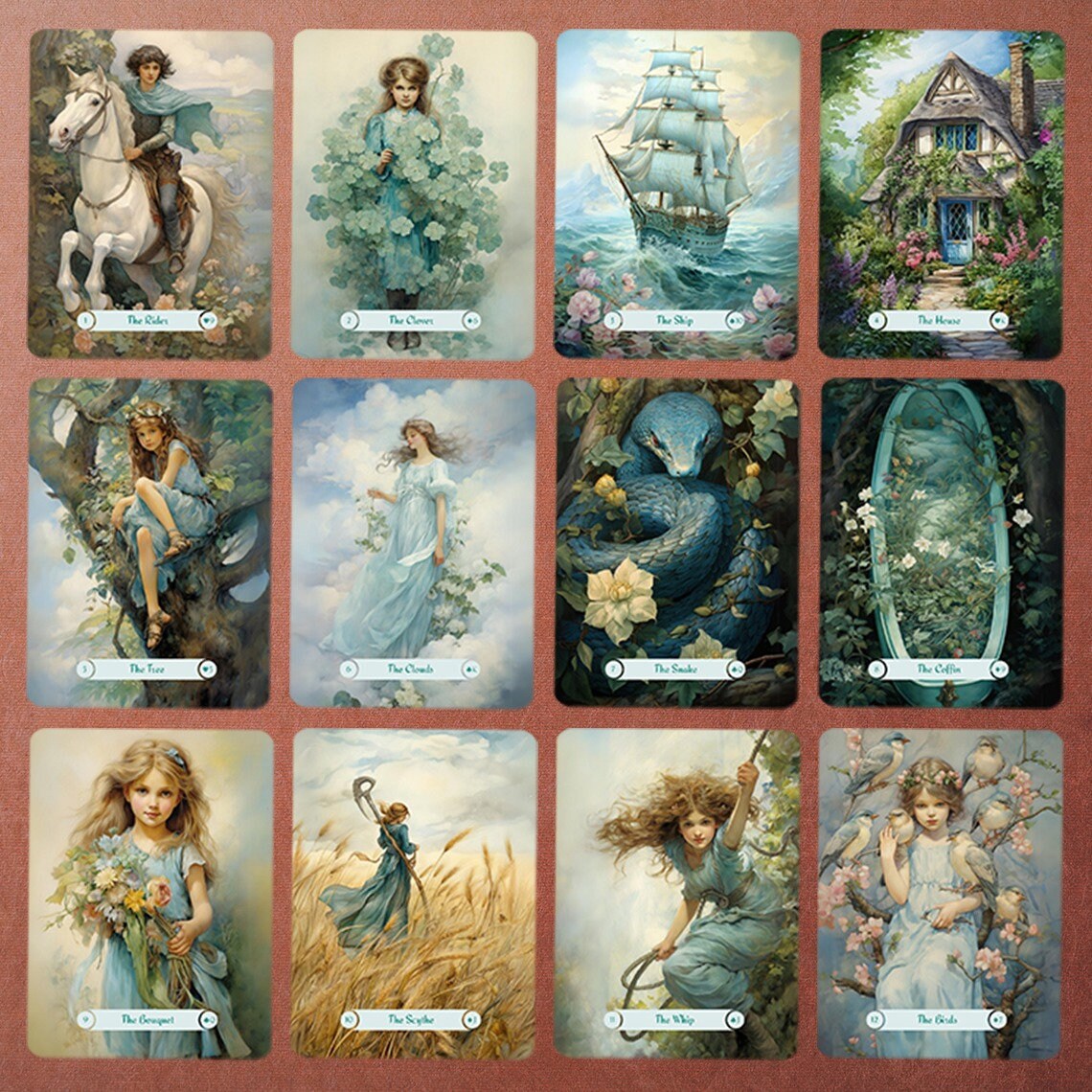 Lenormand Deck, Fortune Telling Card, Lenormand Cards With Guide Book ...