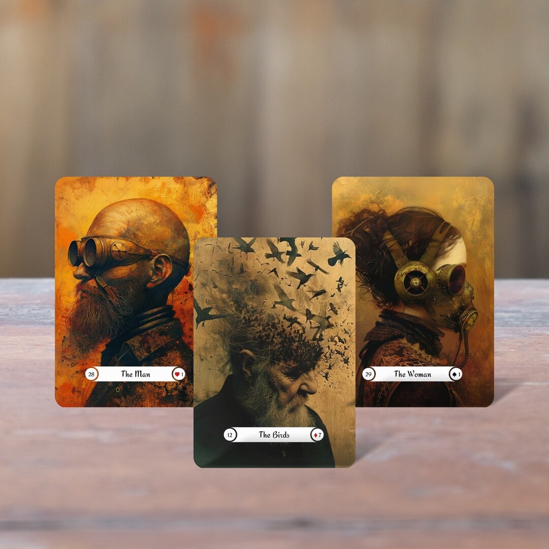Steampunk Lenormand Deck, Surreal Oracle Cards, Fantastic Oracle Deck ...