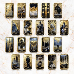 Baroque Gold Tarot Cards, Elegant Alchemy Oracle Deck, Dramatic Dark ...