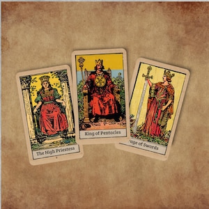 Traditional RWS Tarot Cards, Vintage Tarot Deck, Antique Oracle Cards ...