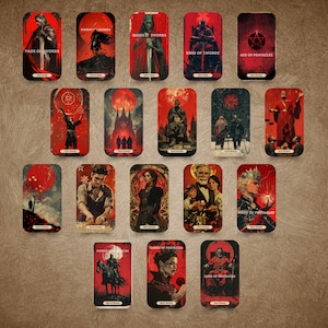 Retro Poster Tarot Deck, Red Tarot Cards, RSW Based Tarot, Black Tarot ...