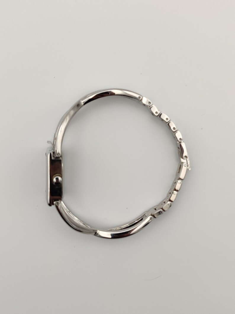 Minimalist Silver Tone Black Square Dial Watch - Etsy