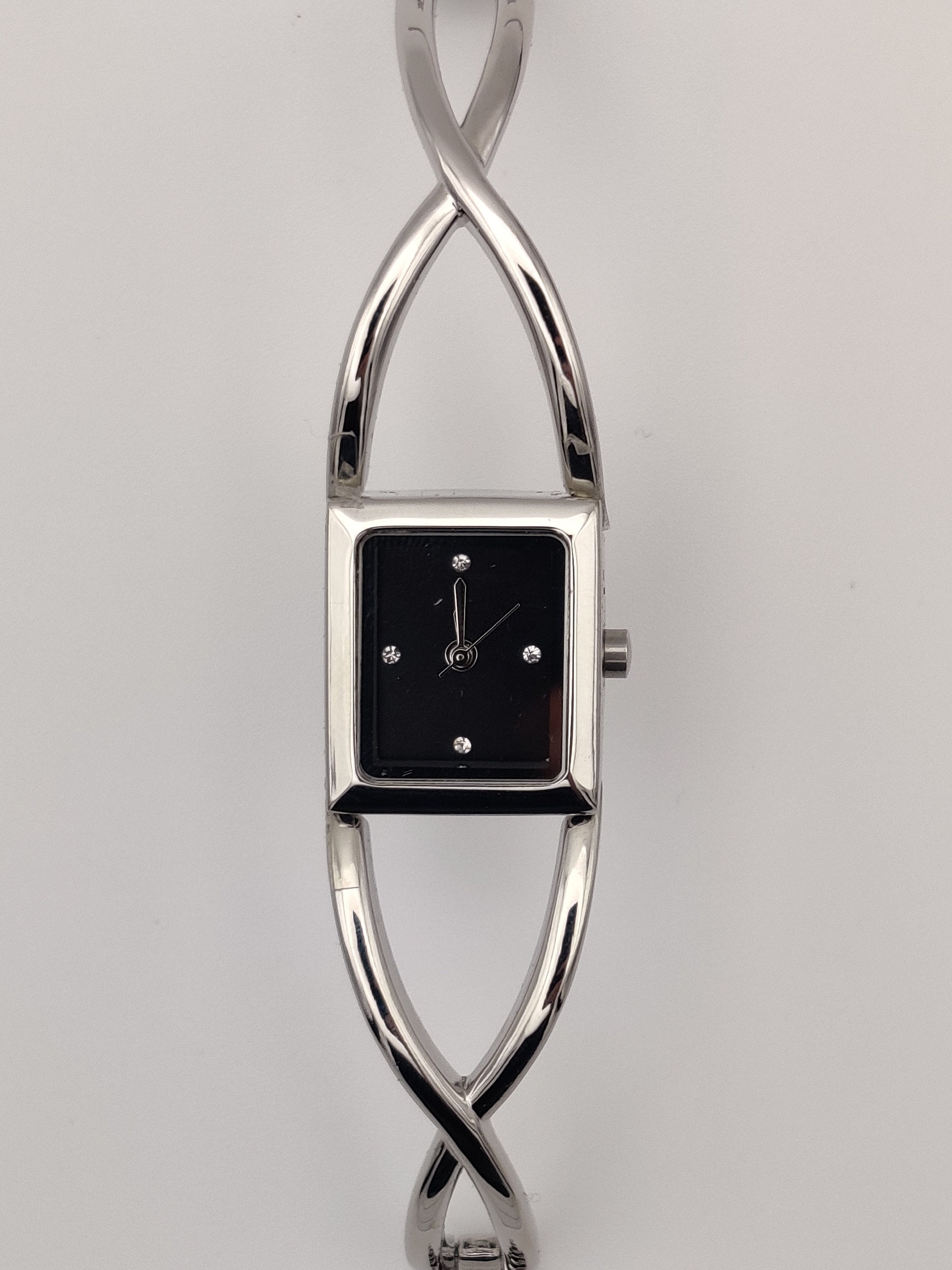 Minimalist Silver Tone Black Square Dial Watch - Etsy