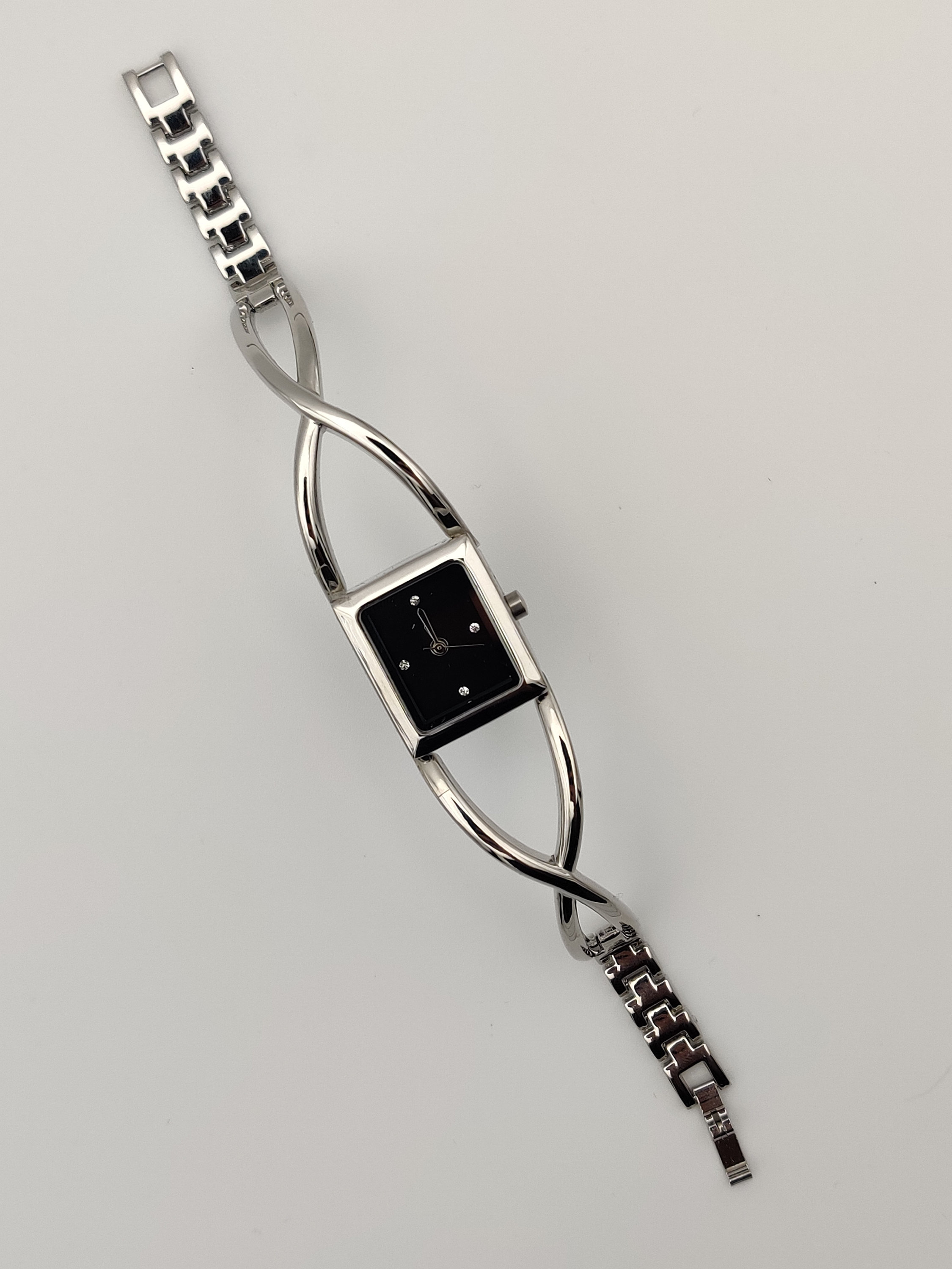Minimalist Silver Tone Black Square Dial Watch - Etsy